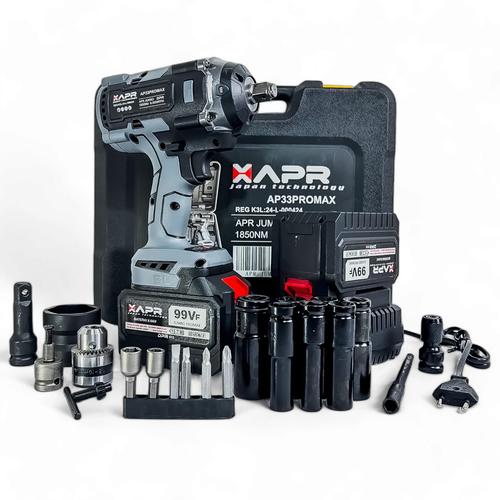 Jual RAJA impact wrench APR jumbo AP33 promax+ 1850nm 1/2inch 2baterai ...