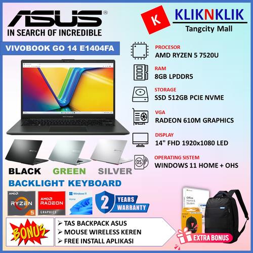Jual Asus Vivobook Go 14 E1404FA Amd Ryzen 5 7520U 8GB 512GB Ssd 14.0 ...