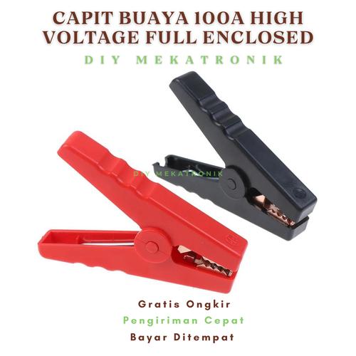 Jual Capit Buaya 100A High Voltage Full Enclosed Merah Hitam Test Clip ...