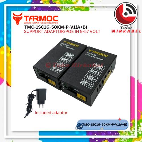 Jual Tarmoc TMC-1SC1G-50KM-P-V1 | Media Converter Switch 1FO 1LAN / 1 FO 1 LAN Gigabit POE IN 5 ...