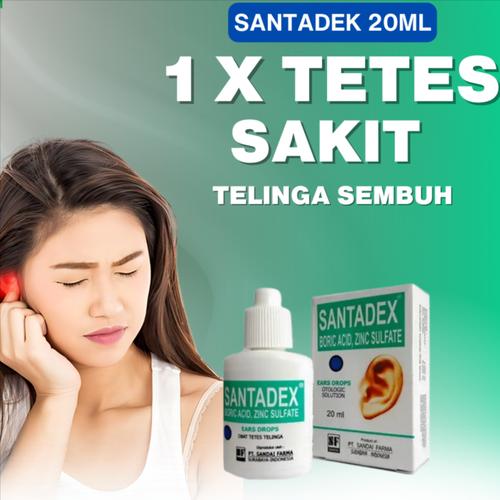 Jual Santadex Obat Tetes Telinga 20ml Cairan Pembersih Telinga Kotoran ...