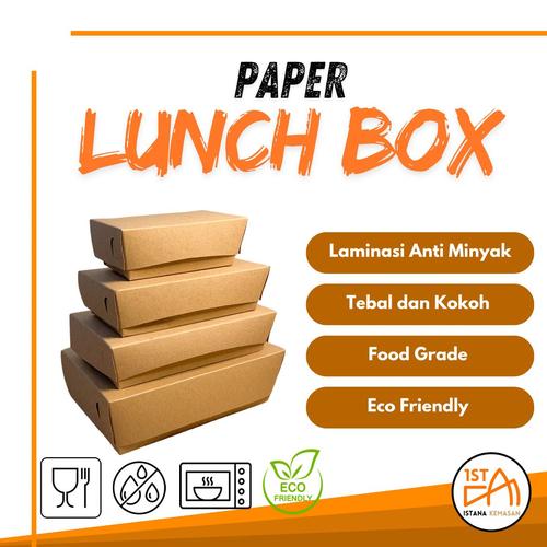 Promo Paper Lunch Box Kraft Small Medium Dan Large Isi 25 Pcs / Box ...