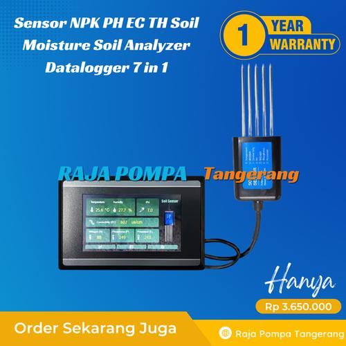 Jual Sensor NPK PH EC TH Soil Moisture Soil Analyzer Datalogger 7 in 1 ...