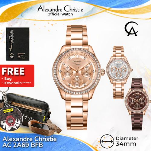 Promo Alexandre Christie Wanita AC 2A69 BFB AC2A69 AC2A69BFB Stainless Steel Cicil 0% 3x - Kota ...