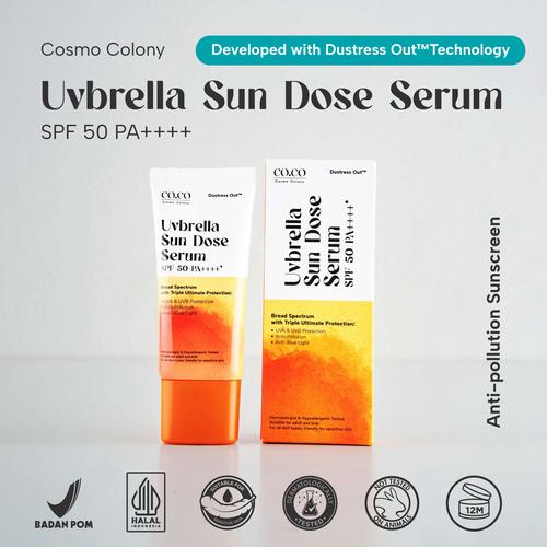 Jual Sunscreen Wajah CO.CO Uvbrella Sun Dose Serum SPF50 PA ...