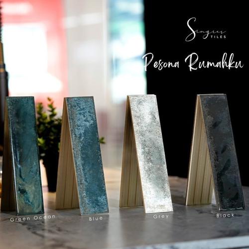 Jual Keramik Singres Type Julius Green Ocean 6x24 Cm - Keramik Dinding ...
