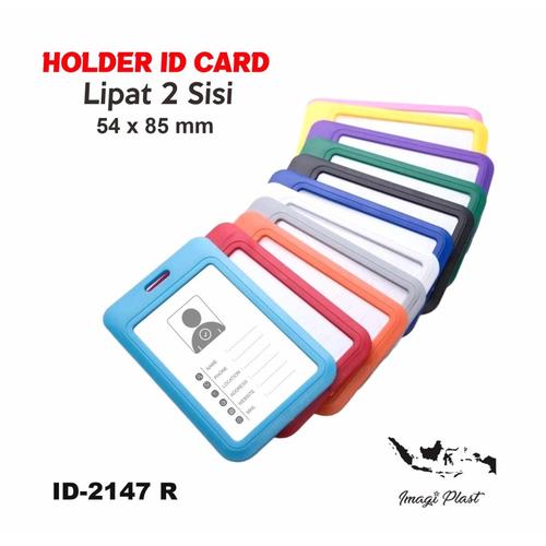 Jual Tempat Kartu / ID Card Case 2 sisi / Casing ID - Hitam - Biru ...