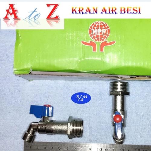 Jual kran besi 3/4"/keran air besi 0,75 in/kran tembok besi 3/4 inch ...