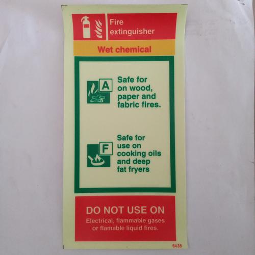 Jual 336435 Wet Chemical Fire Extinguisher Identification 100mm x 200mm ...