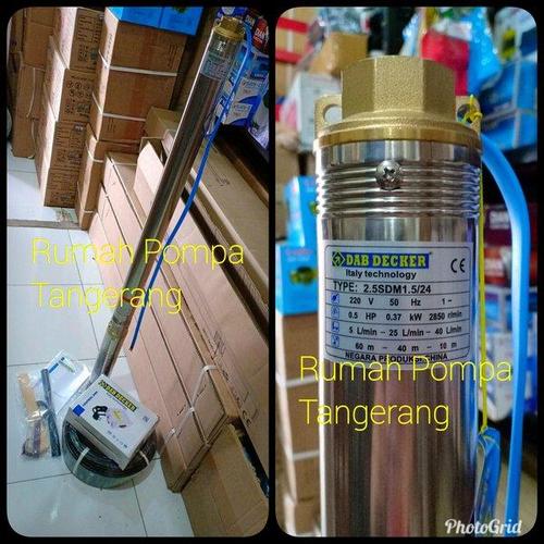 Jual Pompa Satelit Dabdeker 0.5Hp Casing Pipa Sumur 2.5 Inch Plus Kabel ...