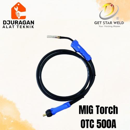 Jual STANG LAS CO2 OTC 500A / MIG TORCH OTC 500A 3 meter, 4 meter, 5 meter - 4 meter - 3meter ...
