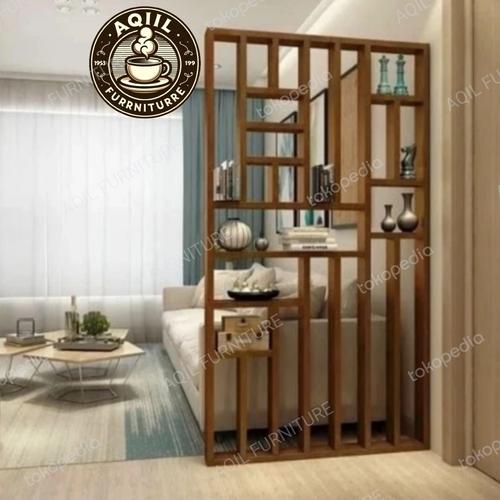 Jual partisi penyekat ruangan full kayu jati Belanda solid finishing ...