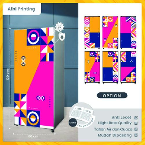 Jual Stiker Kulkas 1 Pintu / Sticker Mesin Pendingin 2 Pintu Motif ...
