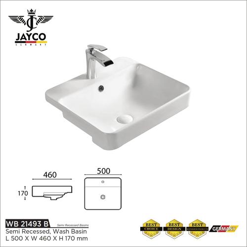 Promo JAYCO Wastafel Meja Keramik / Washtafel Table Top WB21493B Cicil ...