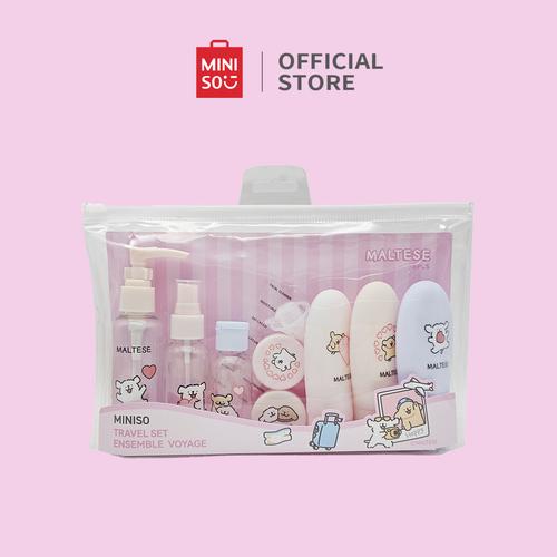Promo Miniso Maltese 11pcs Travel Toiletries Kit Kotak Kemasan Kosmetik ...