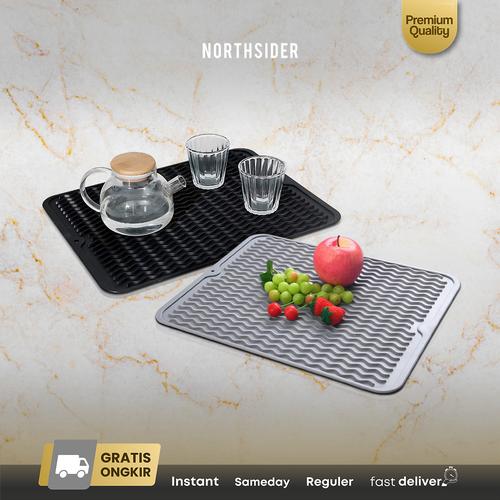 Jual Alas tirisan pengering piring mangkok silicone dish drying mat ...