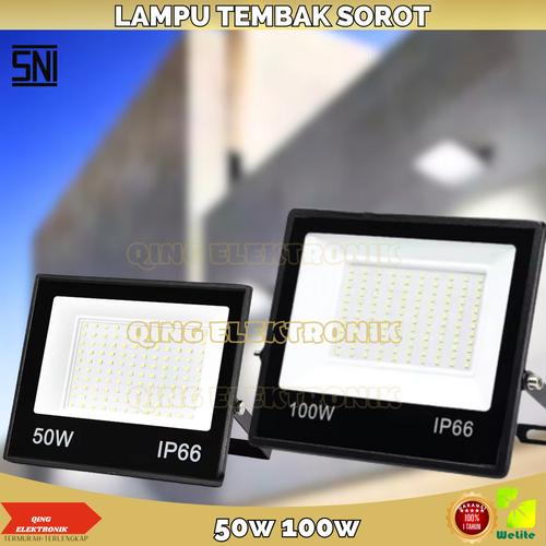 Promo Led Flood light Sorot Lampu Sorot Tembak Outdoor 50w 100w Floodlight - 10W, COLD WHITE ...