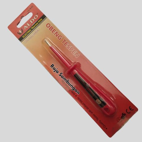 Jual Tespen Obeng Minus Panjang 15 cm Aldo Merah Tes Pen Testpen Alat ...