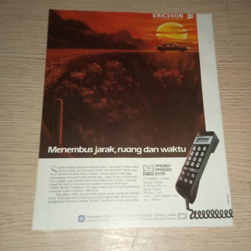 Jual Iklan cetak jadul Ericsson Mobile Telephone - Kota Bandung - Kawan ...