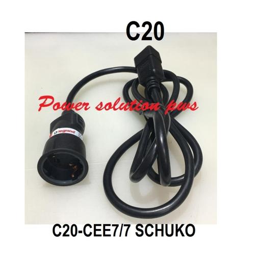 Jual Kabel Converter C20 to CEE7 Schuko for UPS APC ICA PROLINK / Kabel ...