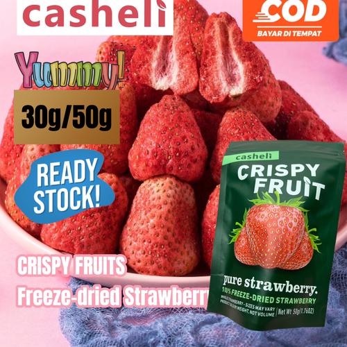 Jual Strawberry Kering Freeze Dried Strawberry Utuh Premium Crispy Healthy - Strawberry, 30g ...