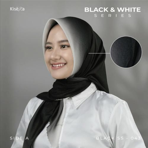 Jual KISERA BLACK ss - 043 M : Jilbab Kerudung Warna Black & White, 2 ...
