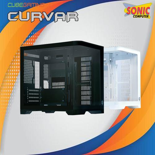 Jual CUBE GAMING CURVAR BLACK / WHITE - mATX Gaming Case - Front Curve ...