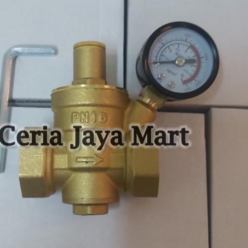 Jual PRV Pressure Reducing Valve Kuningan 1/2" inch DN15 Regulator PN ...