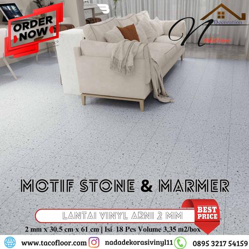 Jual lantai vinyl tile motif semen dan marmer | vinyl flooring tebal 2 ...