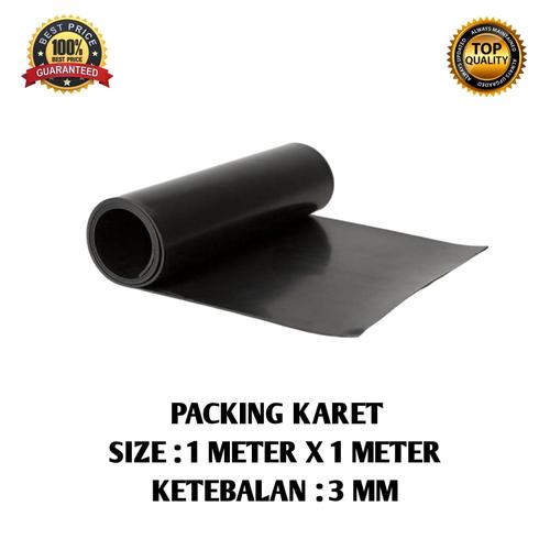 Jual karet lembaran 3mm rubber packing 3mm 1 Meter x 1 Meter Packing ...