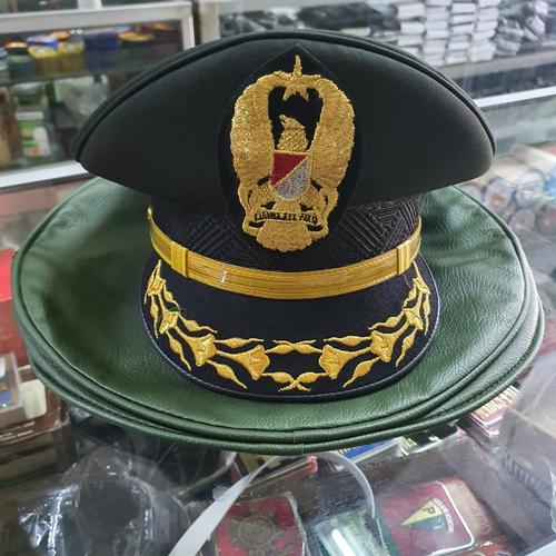 Jual Topi PDU Tni Ad Pamen Dan Sarungnya | Topi PDU Tni Ad | Topi Hijau ...