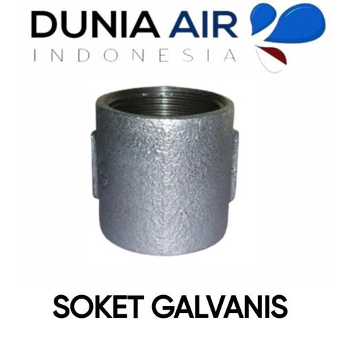 Jual Soket Galvanis 1” Socket Drat Sambungan Lurus Besi Galv 1 Inch In ...