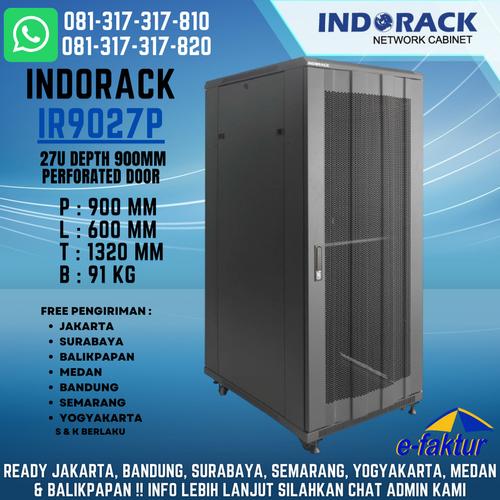 Jual INDORACK CLOSE RACK 27U DEPTH 900MM PERFORATED DOOR - IR9027P ...