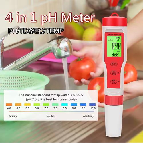 Jual PH Meter 4 in 1 Water Quality Tester Digital LCD PH/TDS/EC/TEMP EZ ...