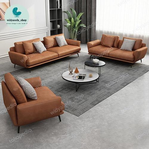 Jual Kursi Sofa Retro 321 Seater / Sofa Kulit Sintetis Premium Anti Air ...