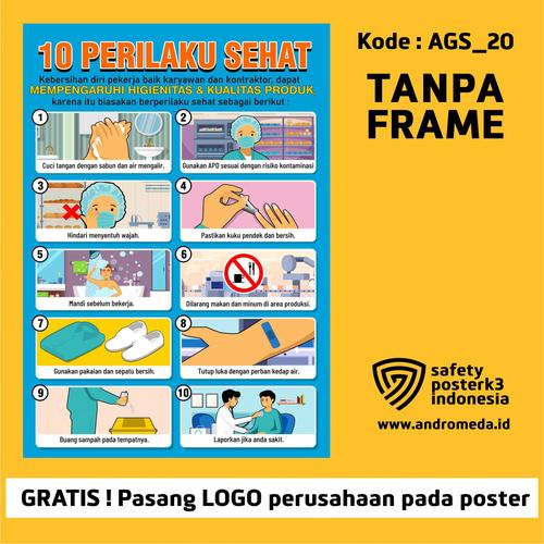 Jual Safety Poster Slogan K3 10 Perilaku Di Area Produksi Factory ...