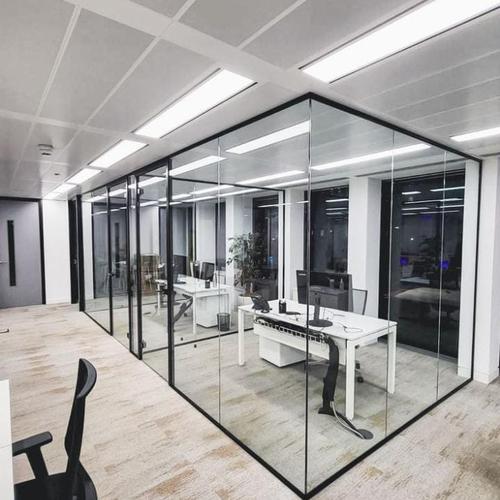 Jual kusen partisi full kaca mati + pintu florhinge kaca 10 mm - Kota ...