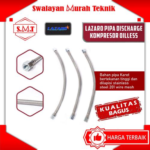 Jual LAZARO Pipa Discharge Kompresor Oiless 35cm Selang Flexible ...
