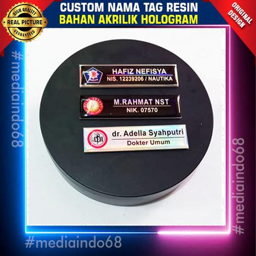 Jual Papan Nama , Name Tag , Nama Dada - Bahan Akrilik Hologram - Kotak ...