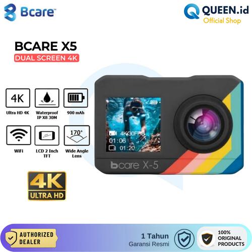Promo Bcare X5 Action Camera 4K 16MP ultraHD Dual Screen Touch Screen ...