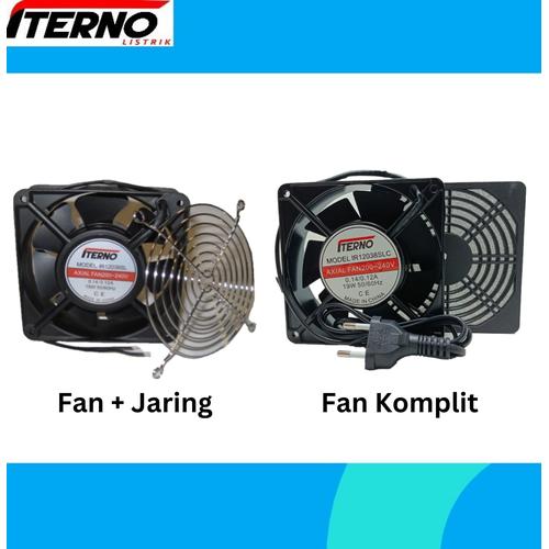 Jual Cooling Fan Panel 12x12x3.8cm 4in Kotak 220VAC Iterno + Jaring ...