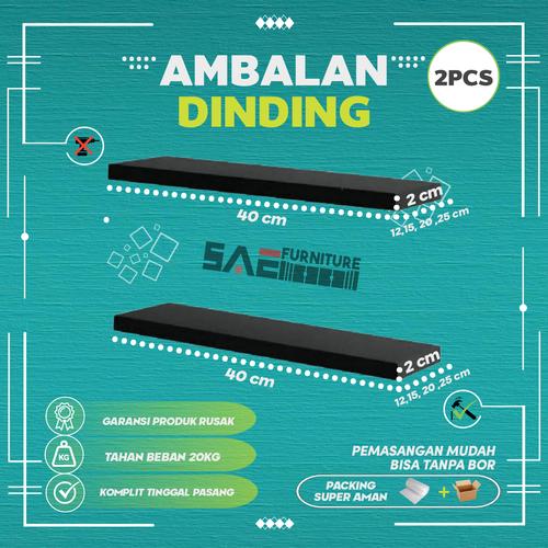 Jual [1 set Isi 2pcs] Rak Ambalan Dinding Minimalis Hiasan Papan ...