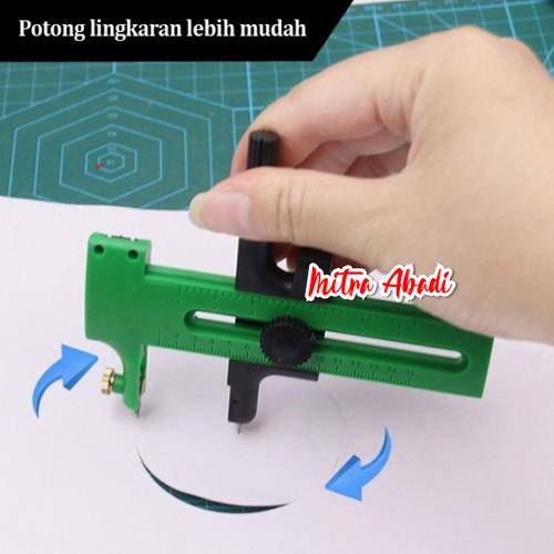 Jual Alat Potong Lingkaran Bulat Kertas Kompas Circular Rotary Cutter ...