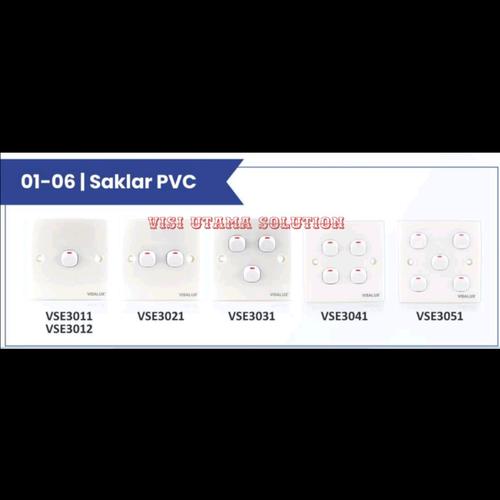 Jual Saklar 1G,2G,3G,4G,5G 1W 10A Putih SNI 10X10X1 VISALUX - Jakarta ...