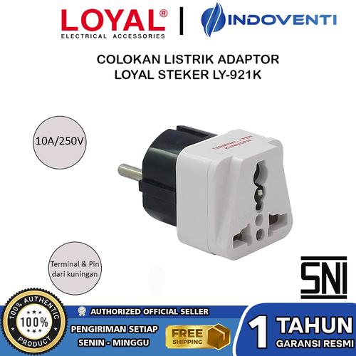 Jual LOYAL LY-921K Colokan Over Steker Sambungan Kaki 3 Gepeng ke 2 SNI ...