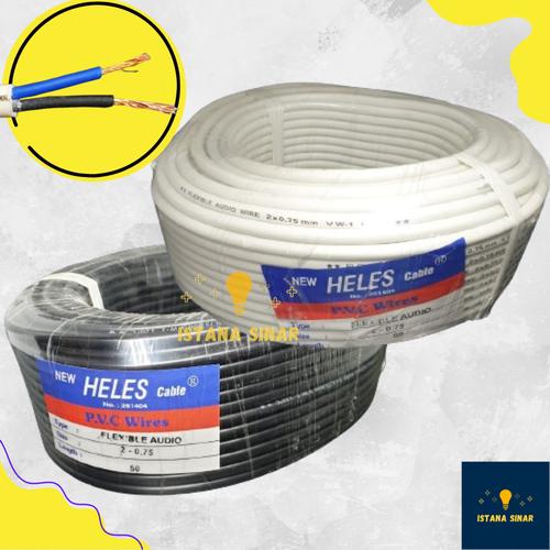 Jual Kabel listrik HY Heles 2 x 0.75 / Kabel Rambut / Kabel Serabut 1 ...