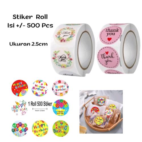 Jual Stiker Roll 500pcs Selamat Menikmati Sticker Makanan Kue Thank You ...