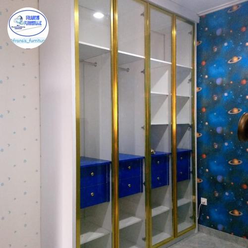 Jual Lemari pakaian kaca mewah premium hpl custom 180x200 lemari ...