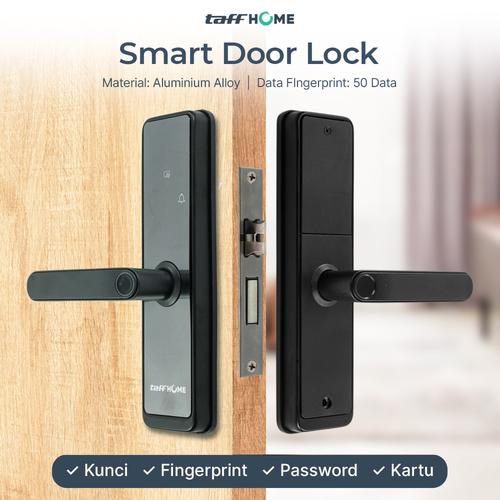 Jual TaffHOME Smart Door Lock Password Fingerprint Card RFID Alarm - XR24 XR 25- Black - SMART ...