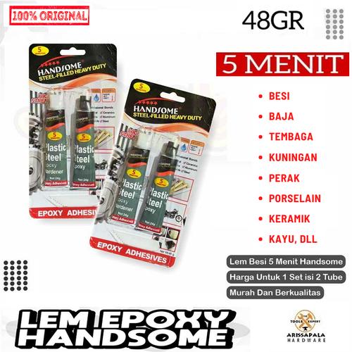 Jual HANDSOME Lem Epoxy Lem Plastic Steel 5 Menit Lem Besi Kuat ...